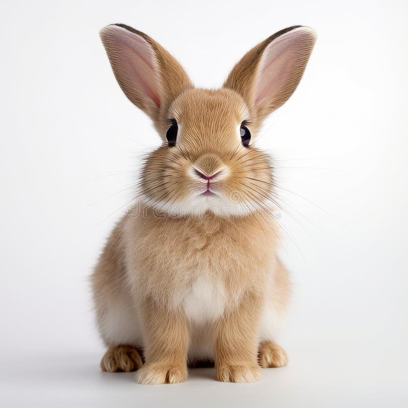Symmetrical Rabbit a Delightful Photo of a Small Rabbit on a White ...