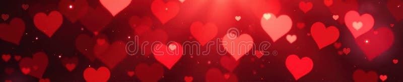 Symmetrical Red Glitter Bokeh, Romantic Hearts , Glitter Hearts, Heart ...