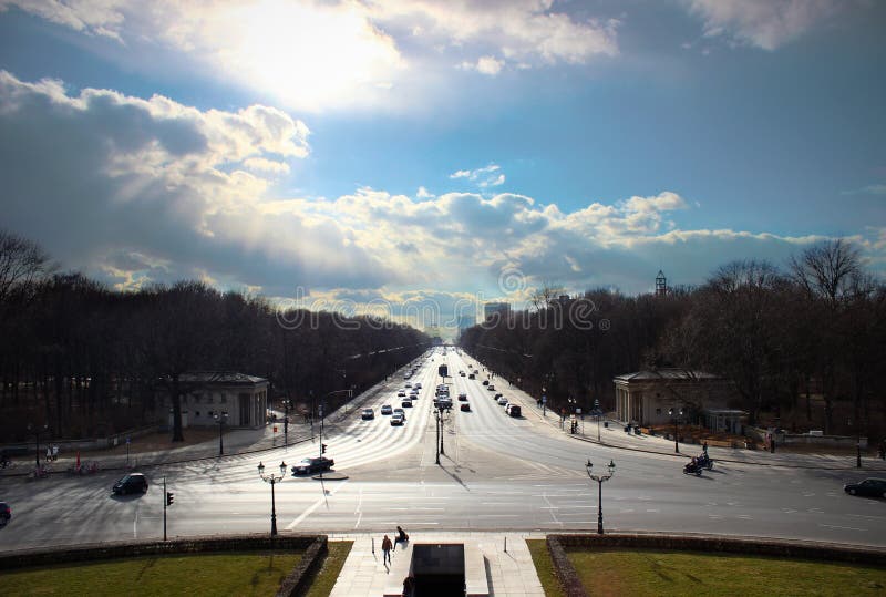 Symmetrical road stock photo. Image of germany, summer - 67363368