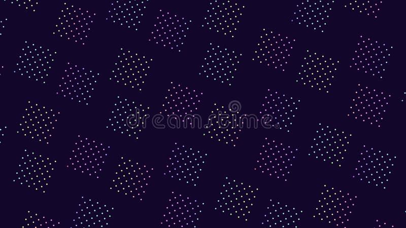 Colorful Symmetrical Dot Grid Pattern on Dark Background Stock Video ...