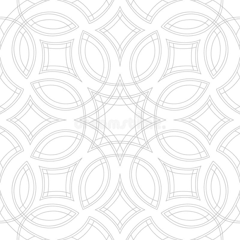 Symmetrical Seamless Pattern with Petals. Simple Geometrical Design ...