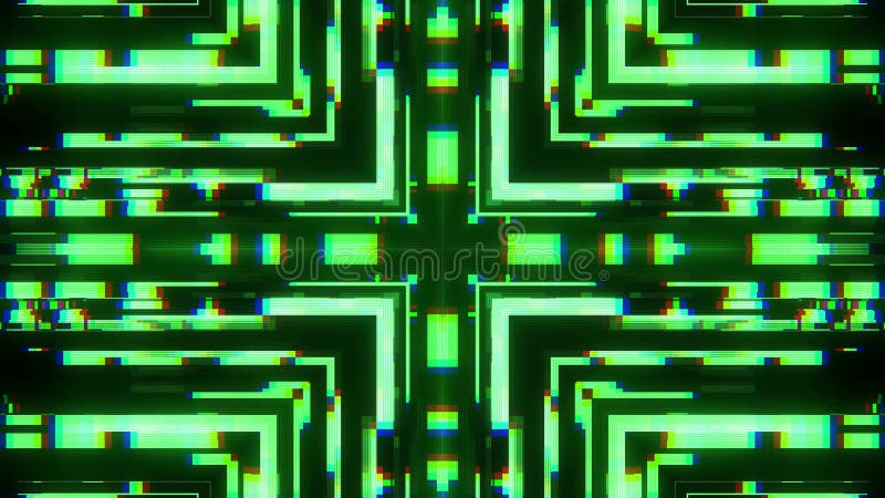 Symmetrical Shiny Shape Glitch Interference Screen Illustration ...