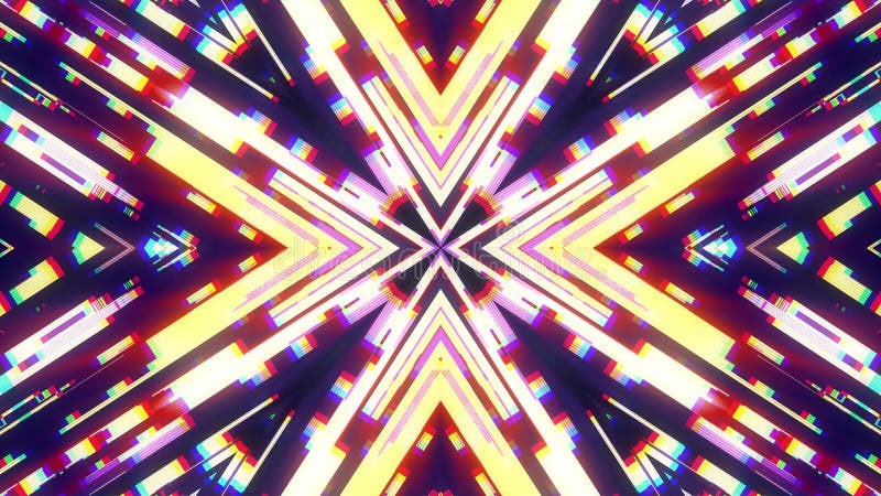 Symmetrical Shiny Shape Glitch Interference Screen Illustration ...