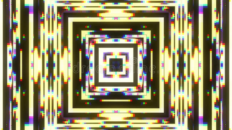 Symmetrical Shiny Shape Glitch Interference Screen Illustration ...