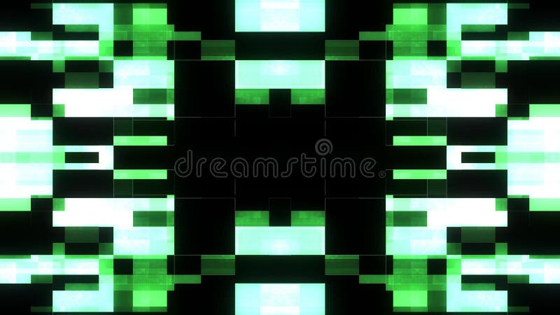 Symmetrical Shiny Shape Glitch Interference Screen Illustration ...