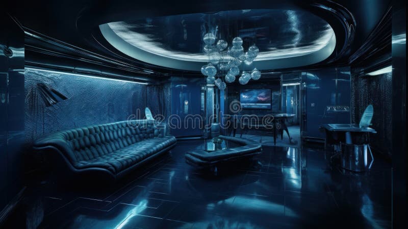 Platinum and Deep Navy Blue: Award-Winning Futuristic Interior Desig ...
