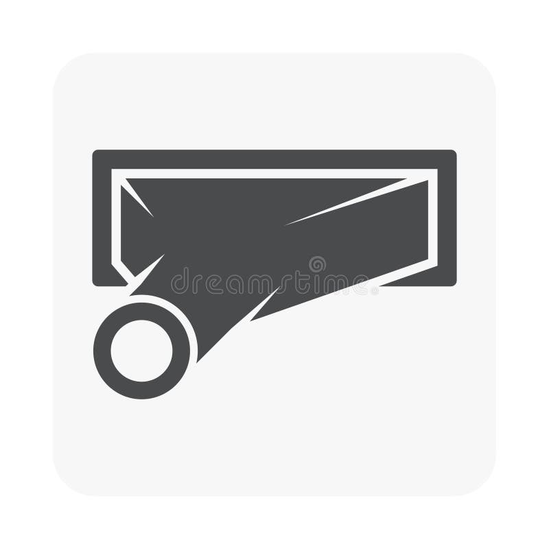 Symmetrical Taper Vector Icon, Black Silhouette Stock Vector ...