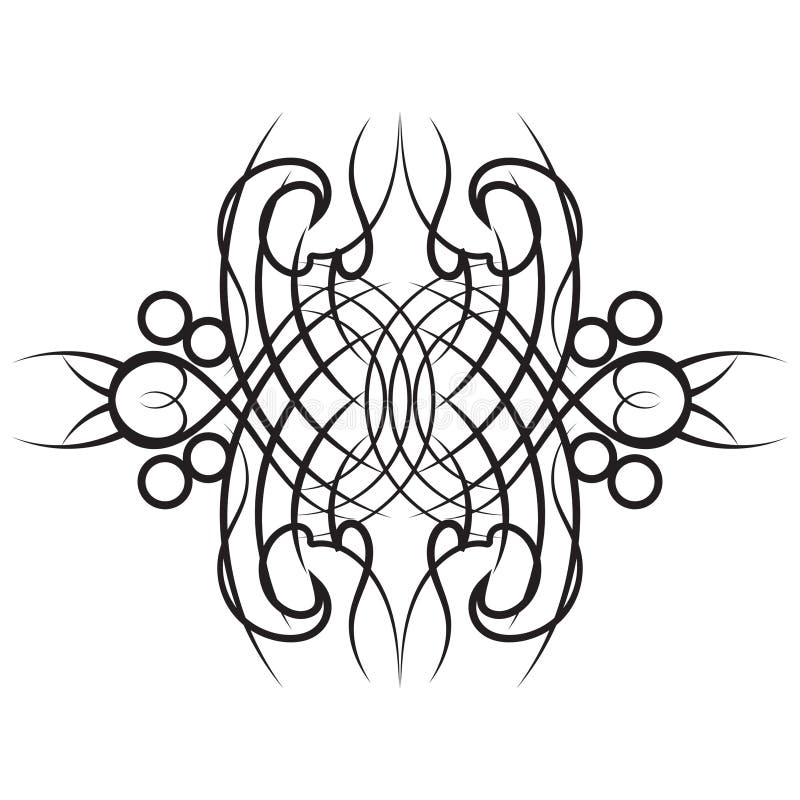 Symmetrical Tattoo Design. Vector Illustration Decorative Design Stock ...