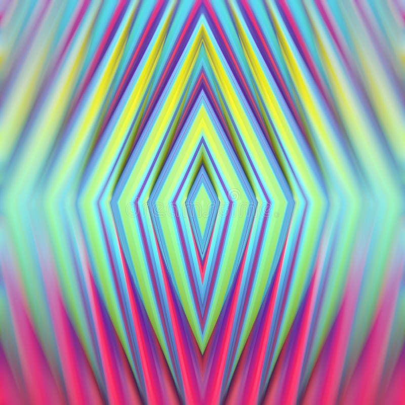 Symmetrical Trendy Geometric Pattern with Multi Colored Texture. 3d ...