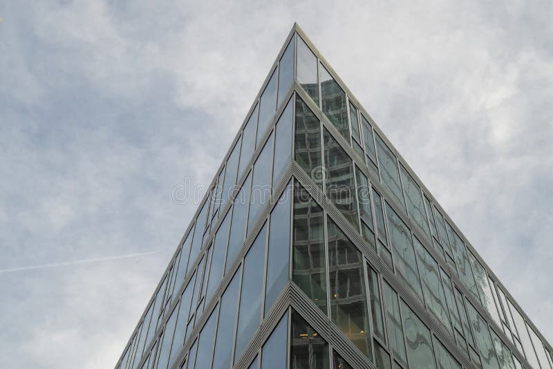 Symmetrical View of Building Modern Facade Stock Image - Image of ...