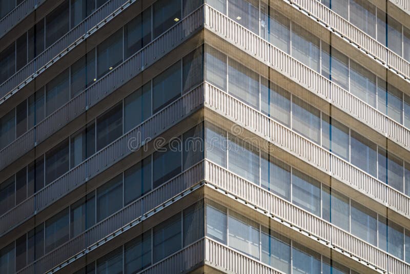 Symmetrical View of the Corner of a Residential Building Stock Photo ...