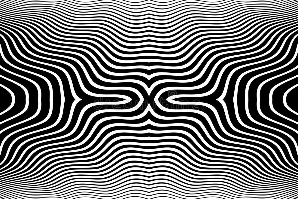 Symmetrical Wavy Lines Pattern. Abstract Textured Background Stock ...