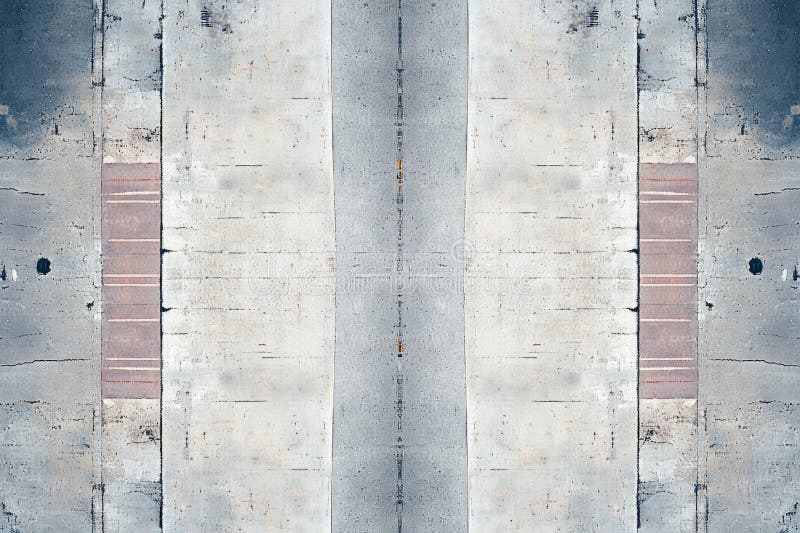 Symmetrical Weathered Concrete Sidewalk Pattern Ai Generated Stock ...