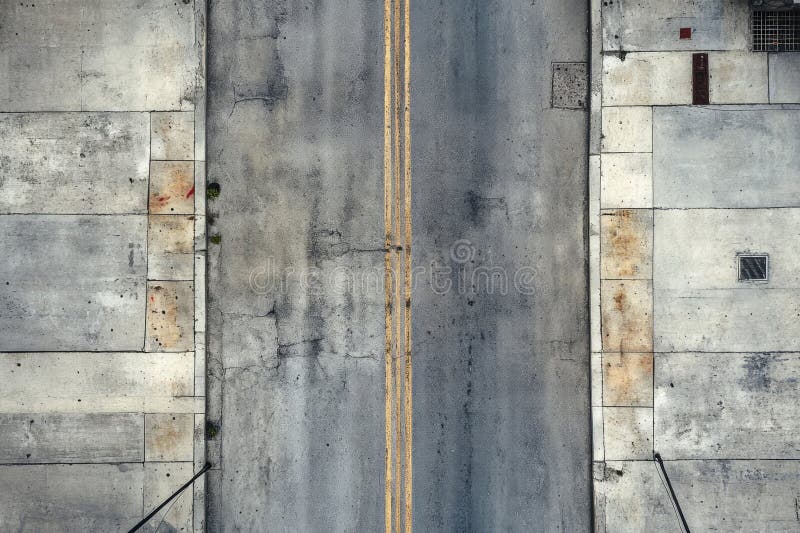 Symmetrical Weathered Concrete Sidewalk Pattern. AI Generated Stock ...
