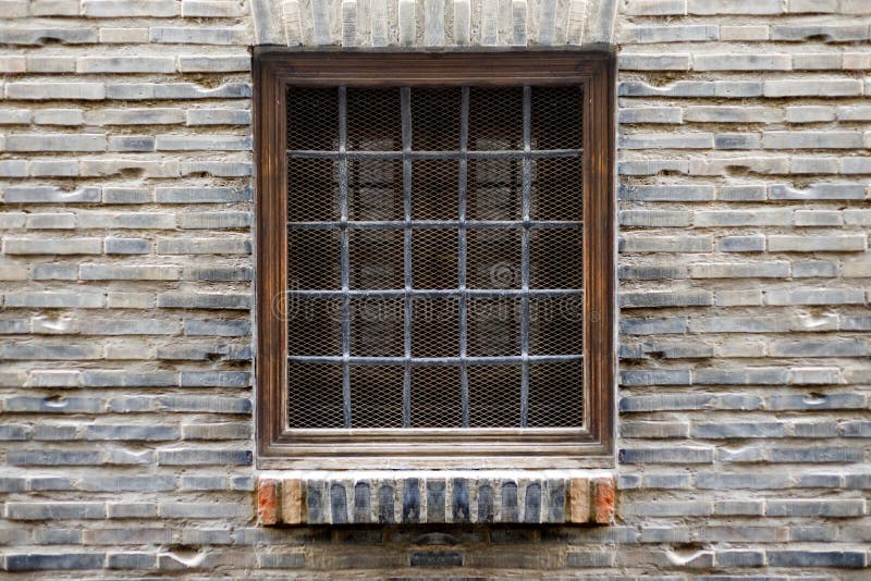 Symmetrical Window stock photo. Image of simplicity, bricks - 48698538