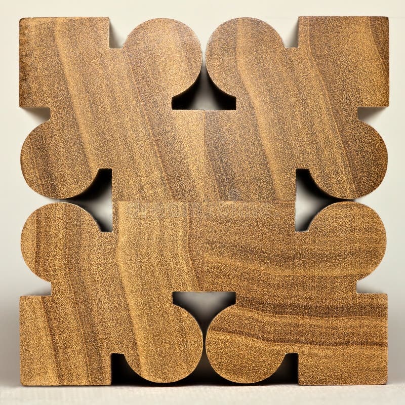 Symmetrical Wood Block Pattern Stock Photo - Image of wooden ...