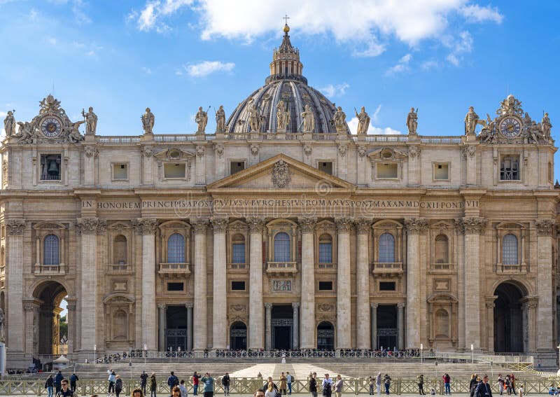Symmetrically Framed Front and Central Facade of the Basilica of St ...