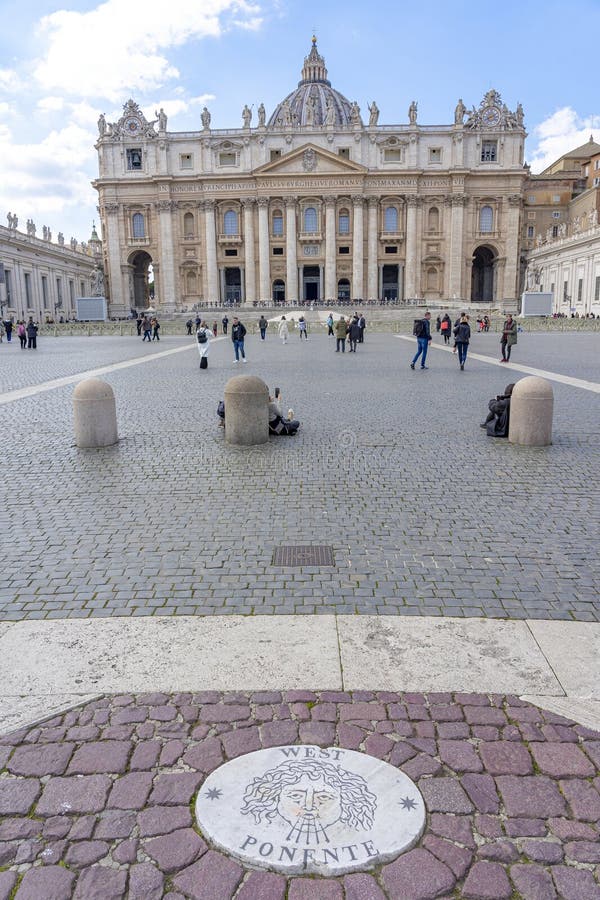 Symmetrically Framed Front and Central Facade of the Basilica of St ...