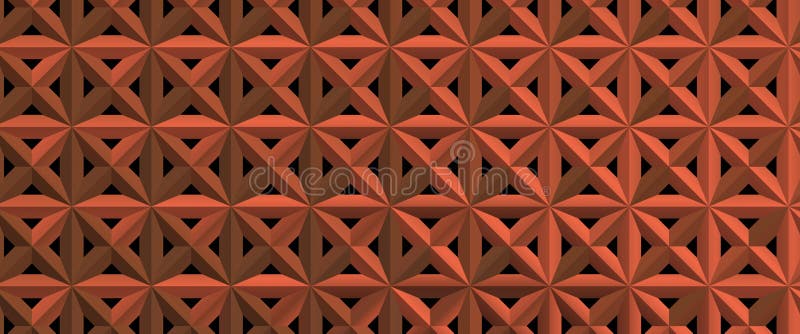Symmetrically Spaced Metal Geometric Shapes. Stock Illustration ...