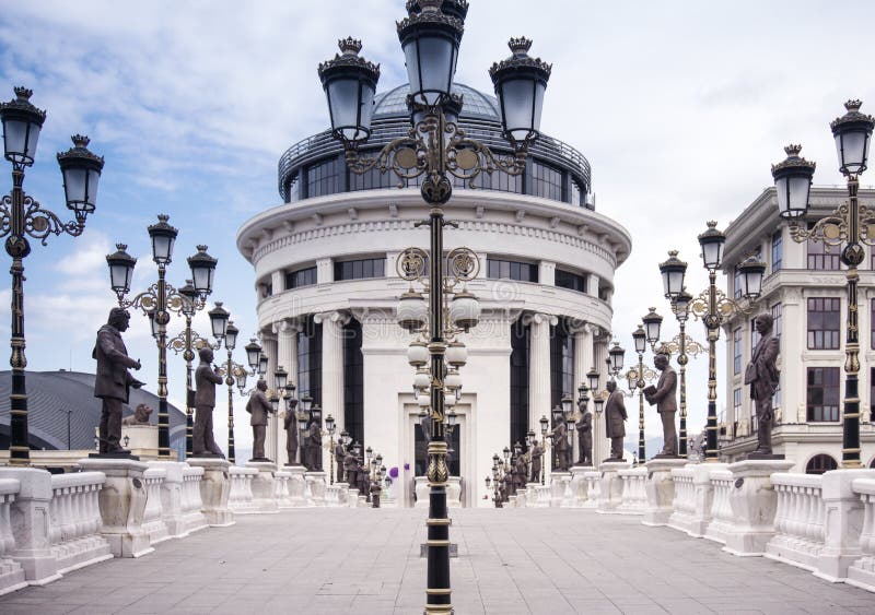 Symmetry stock photo. Image of monument, symmetry, skopje - 87751782
