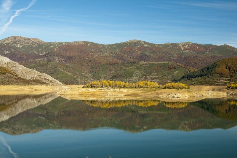 Symmetry Forest Reflected in Water. Stock Image - Image of view, travel ...