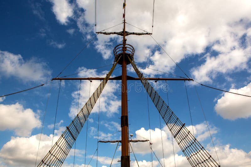 Main Mast of Passenger Ship with Navigation Equipment Stock Image ...