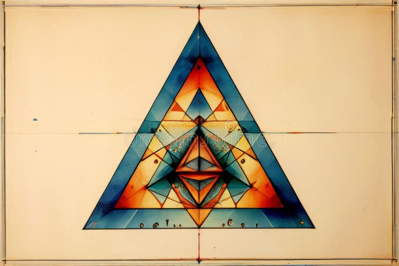 Symmetry of a Triangle a Mathematical Concept Representing a Tri Stock ...