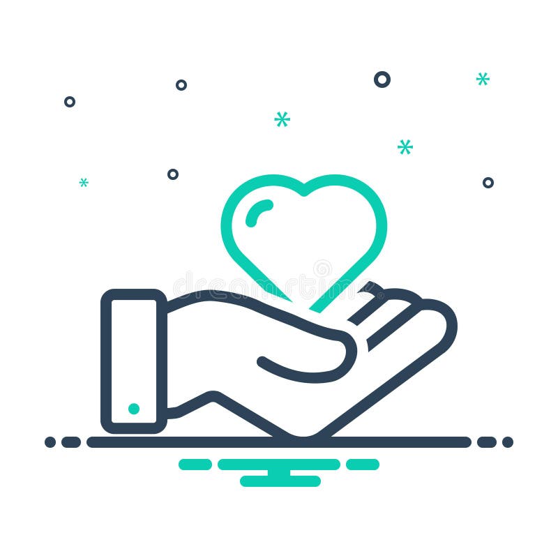 Mix Icon for Sympathy, Empathy and Compassion Stock Illustration ...