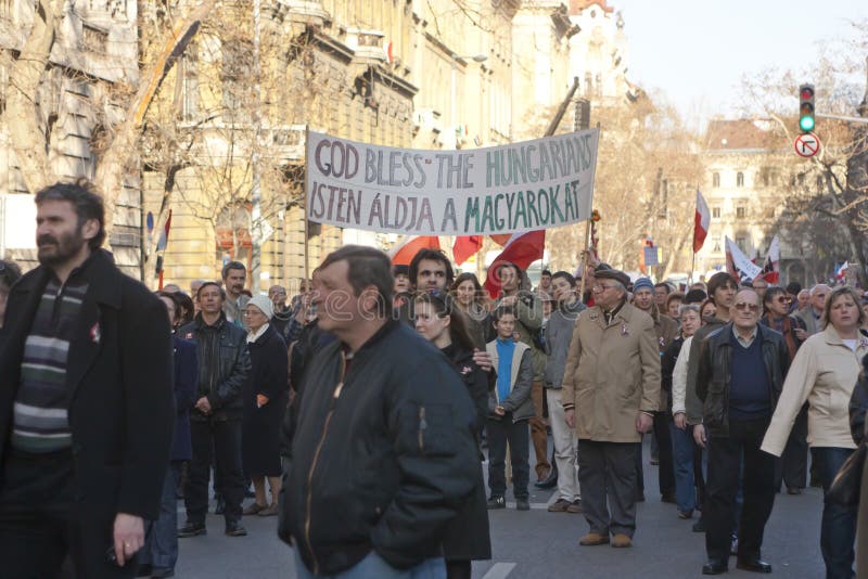Sympathy Strike by the Hungarian Government Editorial Stock Photo ...