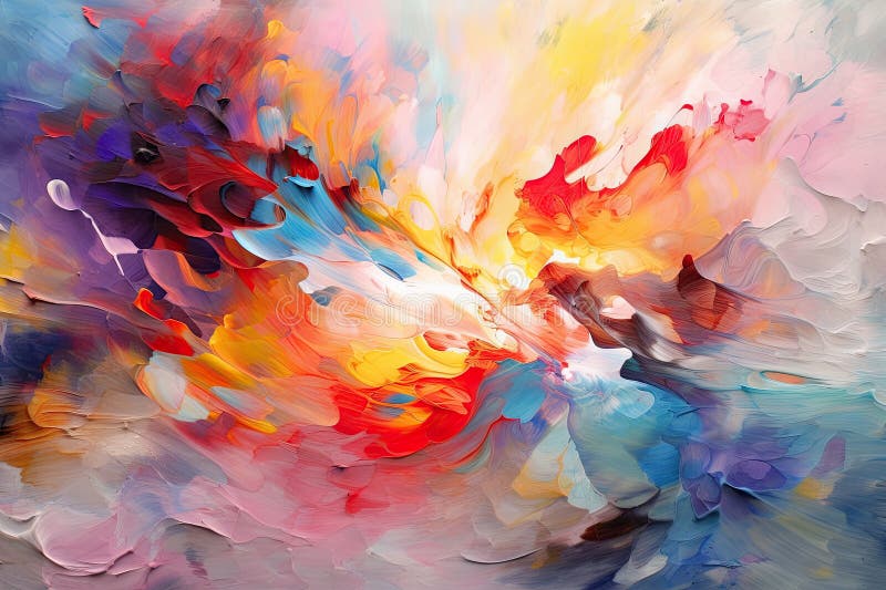 Symphony of Abstract Colors Harmonizing and Resonating, Creating a ...