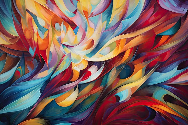 Symphony of Abstract Colors Harmonizing and Resonating, Creating a ...