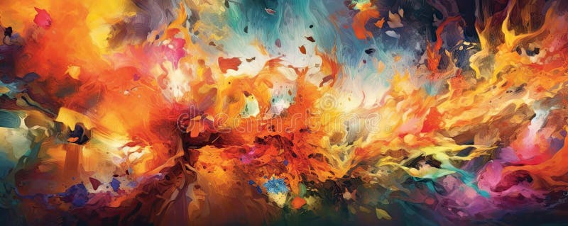 Symphony of Abstract Colors and Patterns on a Dynamic Background ...