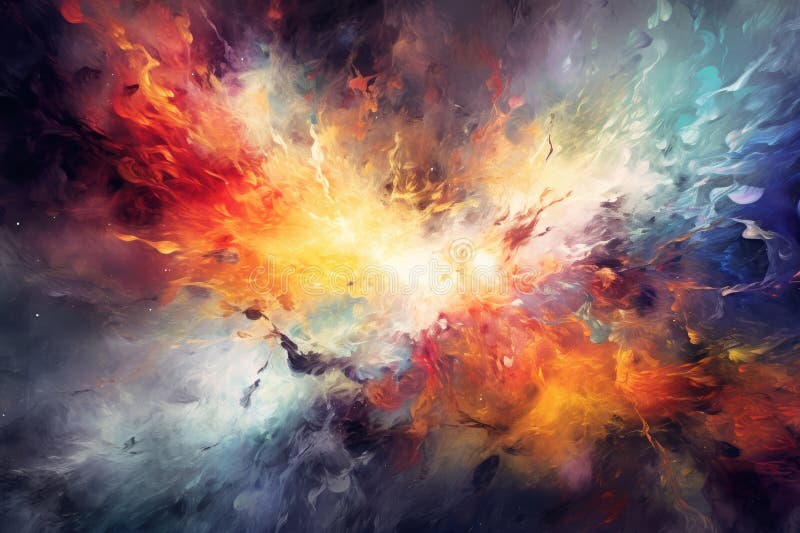 Symphony of Abstract Colors and Textures on a Cosmic Background ...