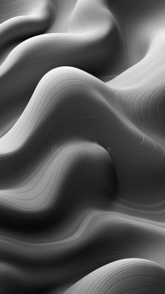A Symphony of Abstract Forms in Monochromatic Grayscale AI Generated ...