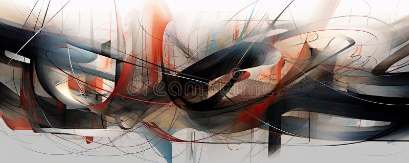Symphony Of Abstract Lines Intersecting And Diverging Creating A Visual Representation Of