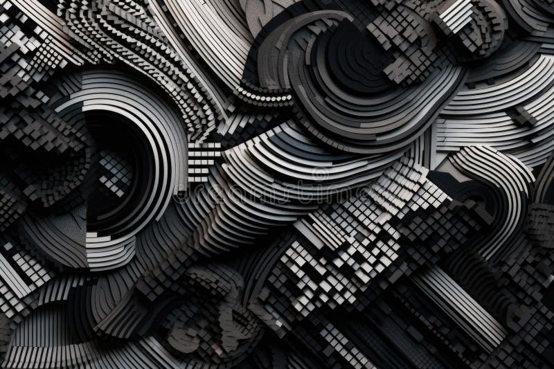 Symphony of Abstract Patterns and Textures on a Monochromatic ...