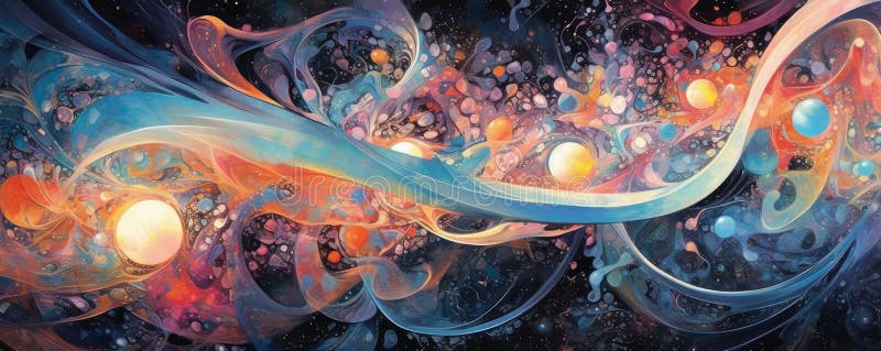 Symphony of Abstract Shapes and Textures on a Cosmic Background ...