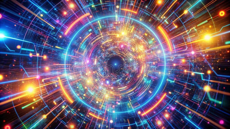 Symphony of Circuits: a Tapestry of Neon and Data Generative AI Stock ... Symphony of Circuits: a Tapestry of Neon and Data Generative AI Stock ...