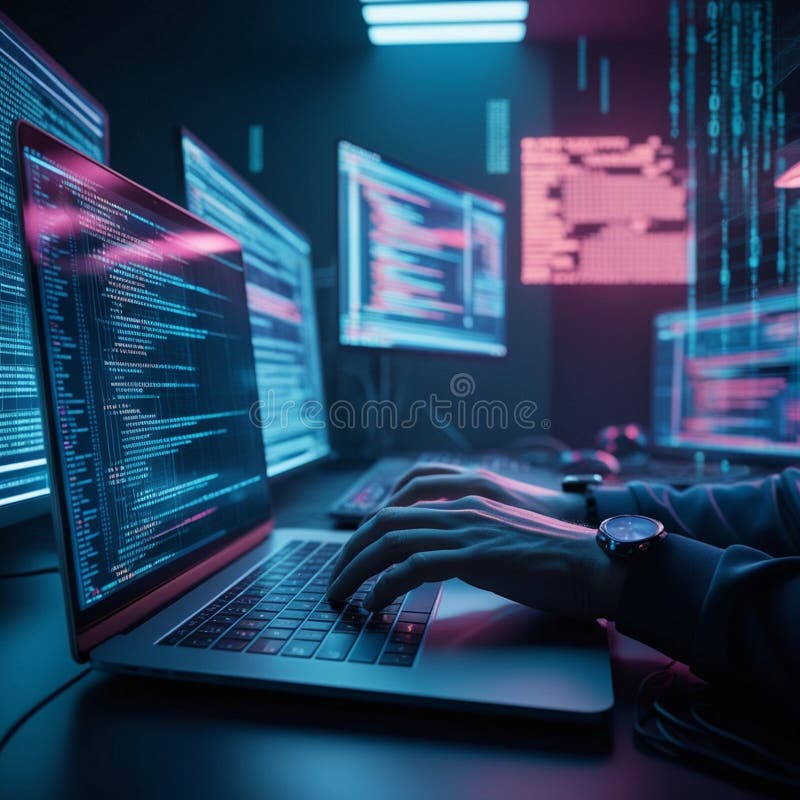 The Symphony of Code a Programmers Fingers Dancing Across the Keys ...