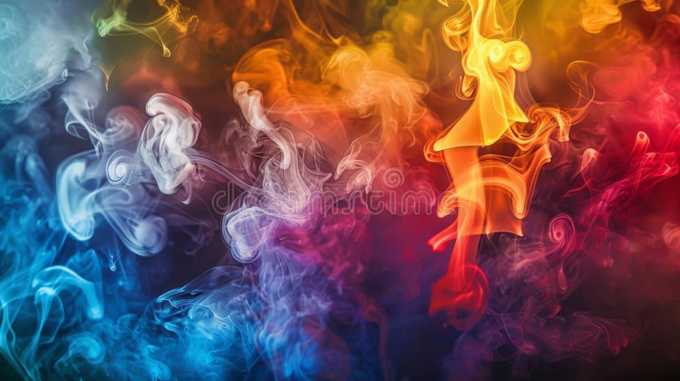 A Symphony of Colorful Smoke Plumes Erupting in Perfectly Synchronized ...