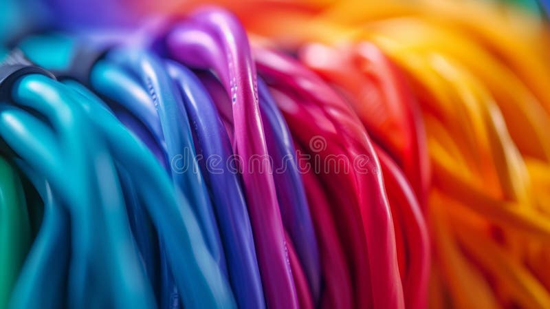 A Symphony of Colorful Wires and Connectors, Representing the ...