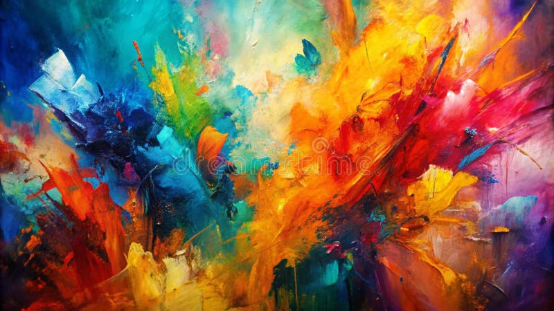 A Symphony of Colors Abstract Expressionism in Vibrant Hues Generative ...
