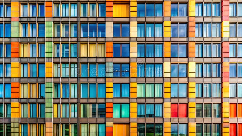 A Symphony of Colors: Abstract Window Patterns Generative AI Stock ...