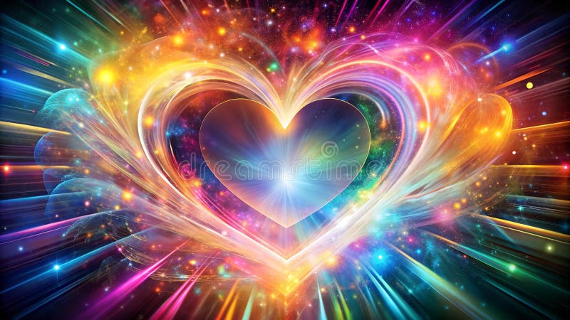 A Symphony of Colors: an Ethereal Heart Exploding with Joy Generative ...