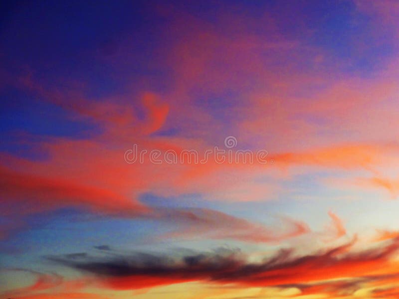 Symphony of Colors in a Sunset Sky Stock Image - Image of color, golden ...