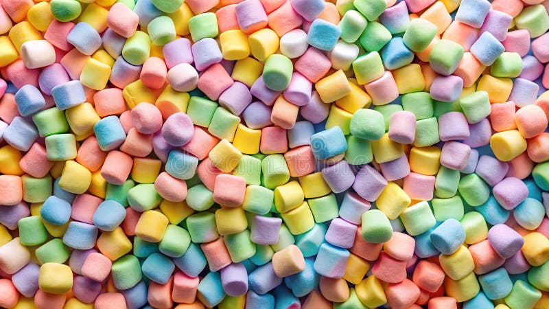 A Symphony of Colors: a Whimsical Rainbow Marshmallow Background ...