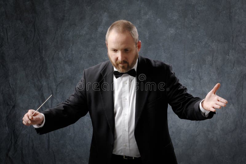 Music Score and Conductor S Baton Stock Image - Image of stick, direct ...