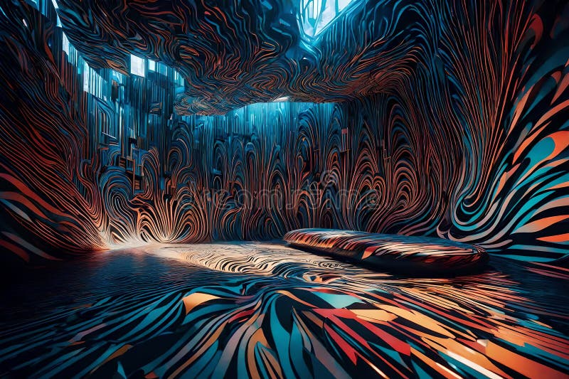 Symphony of Contrasts Using Abstract Patterns on an 80s Retro ...