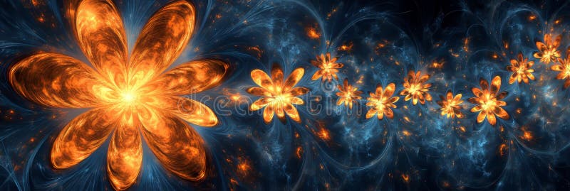 Symphony of Fire Flowers a Vibrant and Saturated Abstract Background ...