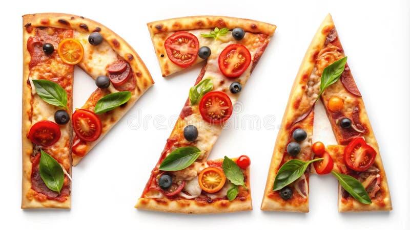 A Symphony of Flavors the Pizza Alphabet AI Generated Stock ...